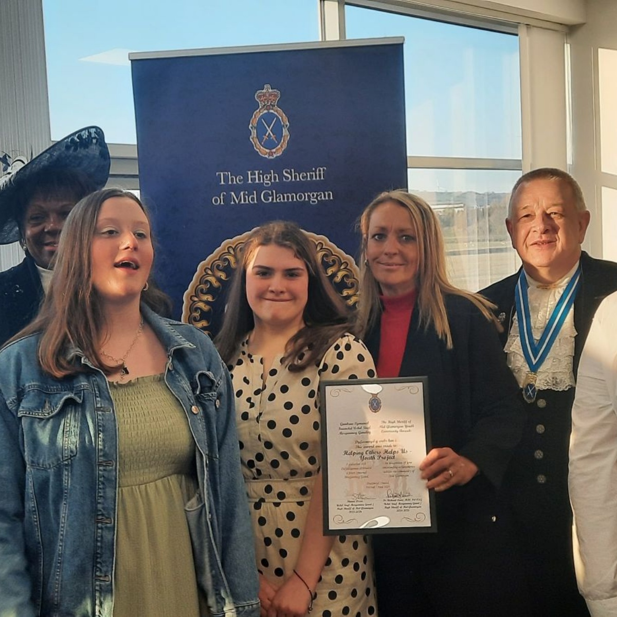 Greenfield School - "Helping Others" High Sheriff of Mid- Glamorgan Award.